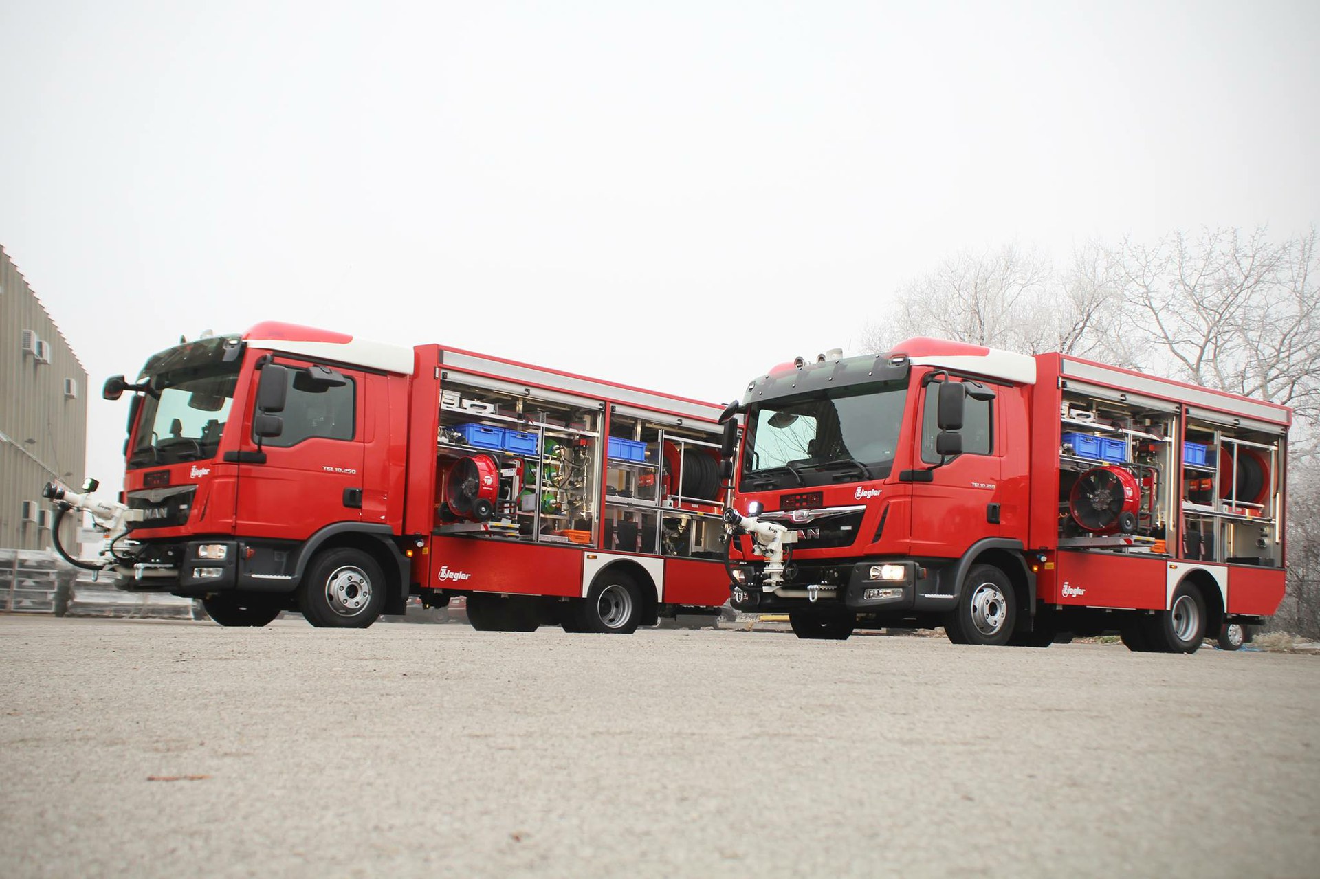 Two Ziegler tunnel vehicles TLF-20-10-1,5+250P delivered to Turkey ...